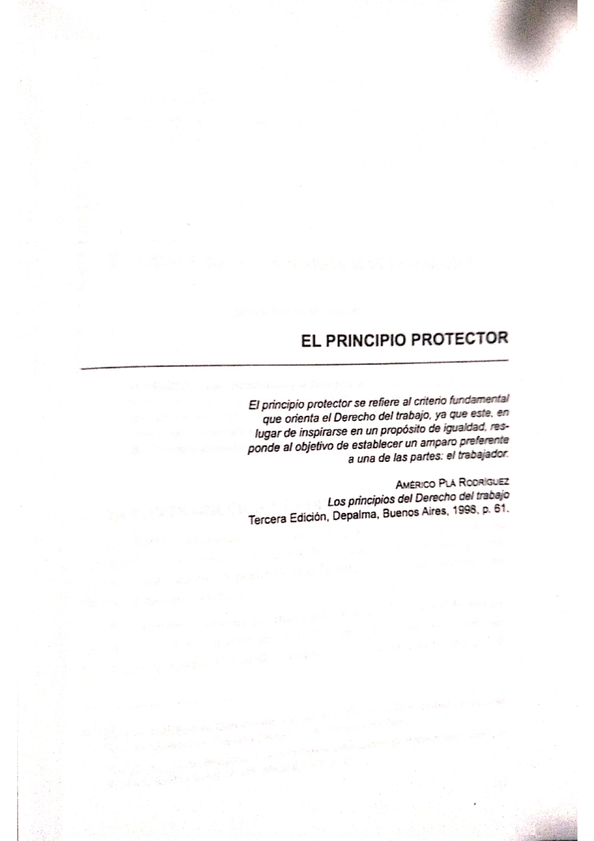 Principio Protector - Derecho Laboral - Studocu