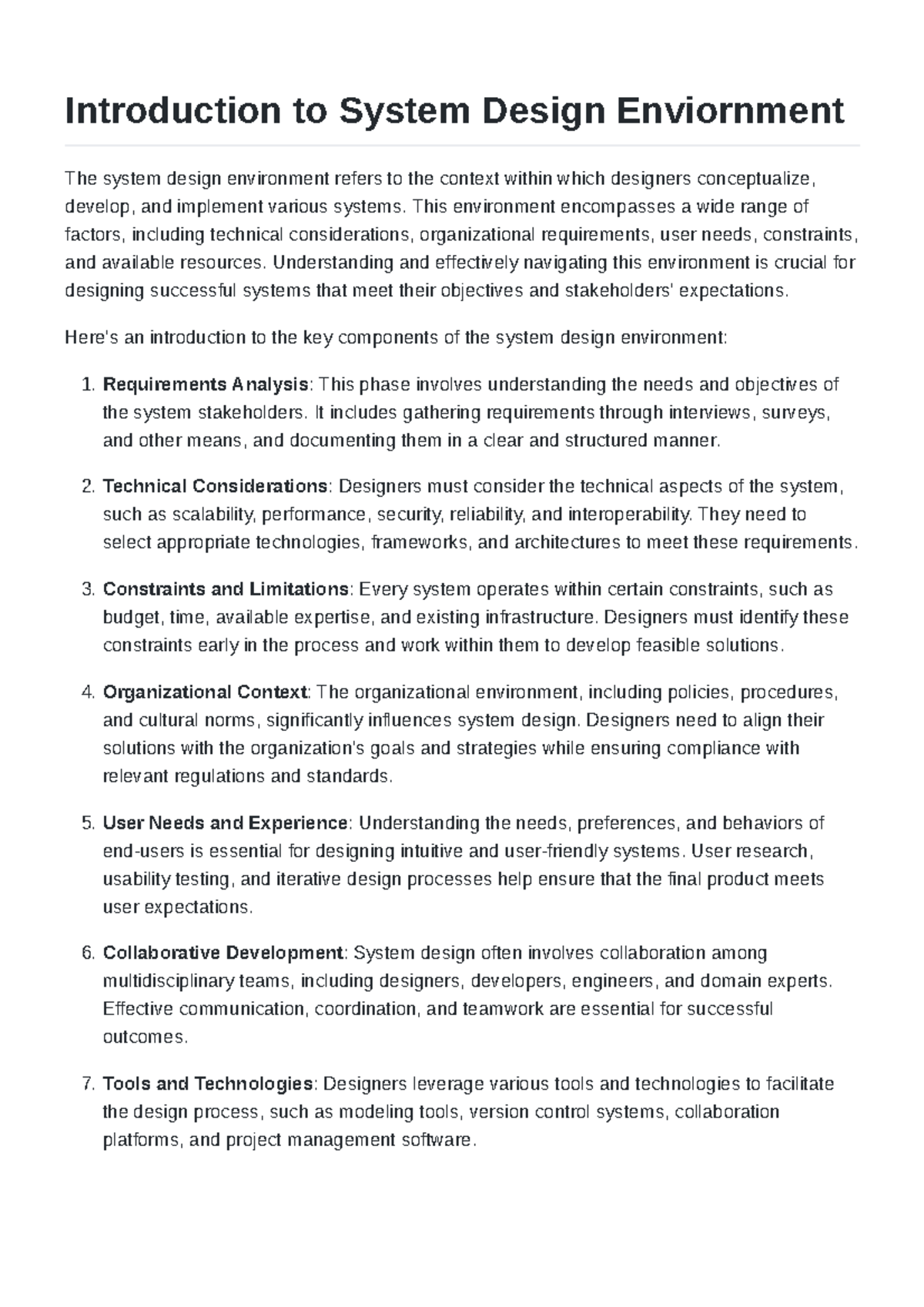 SDC 3rd year - Summary Bachelors of Computer Application (BCA) - Introduction to System Design ...