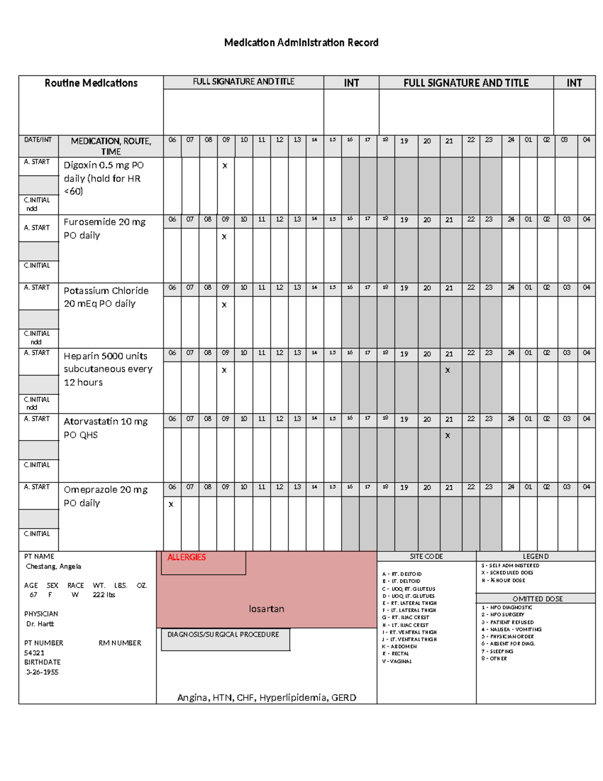 MAR+Chastang+Routine+sp23 - Medication Administration Record Routine ...