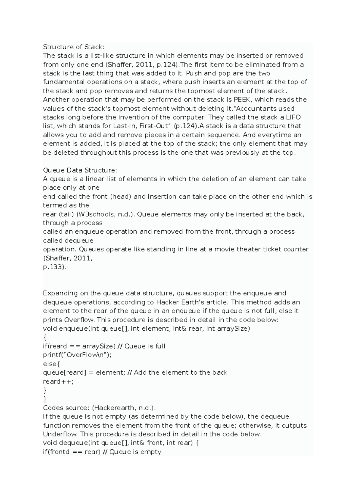 Discussion 3 3 - Structure of Stack: The stack is a list-like structure ...