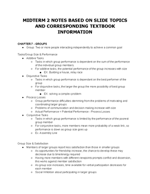 BU255 Cheat Sheet - EC 255 - Studocu