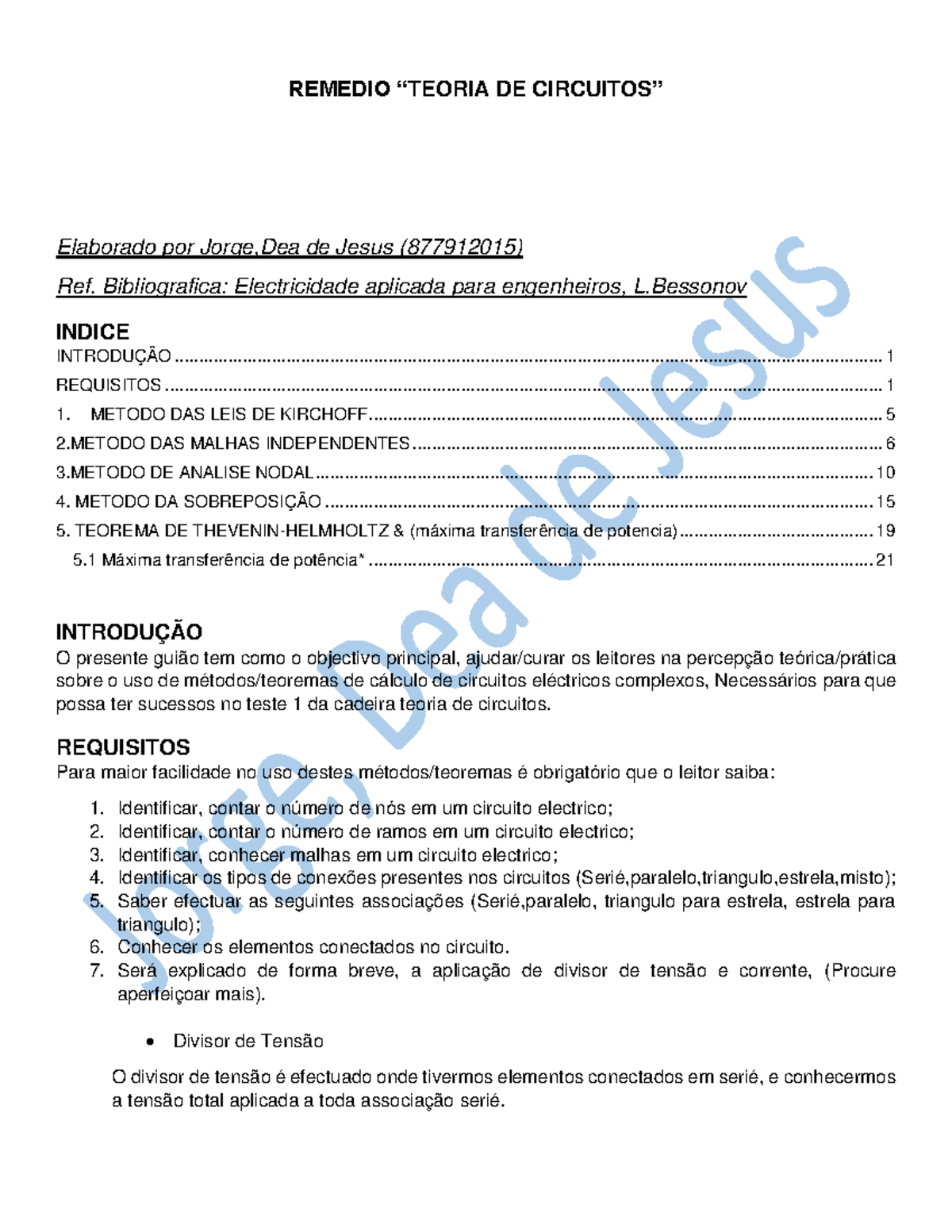Remedio Teoria de Circuitos 2023 JDDJ - REMEDIO “TEORIA DE CIRCUITOS ...