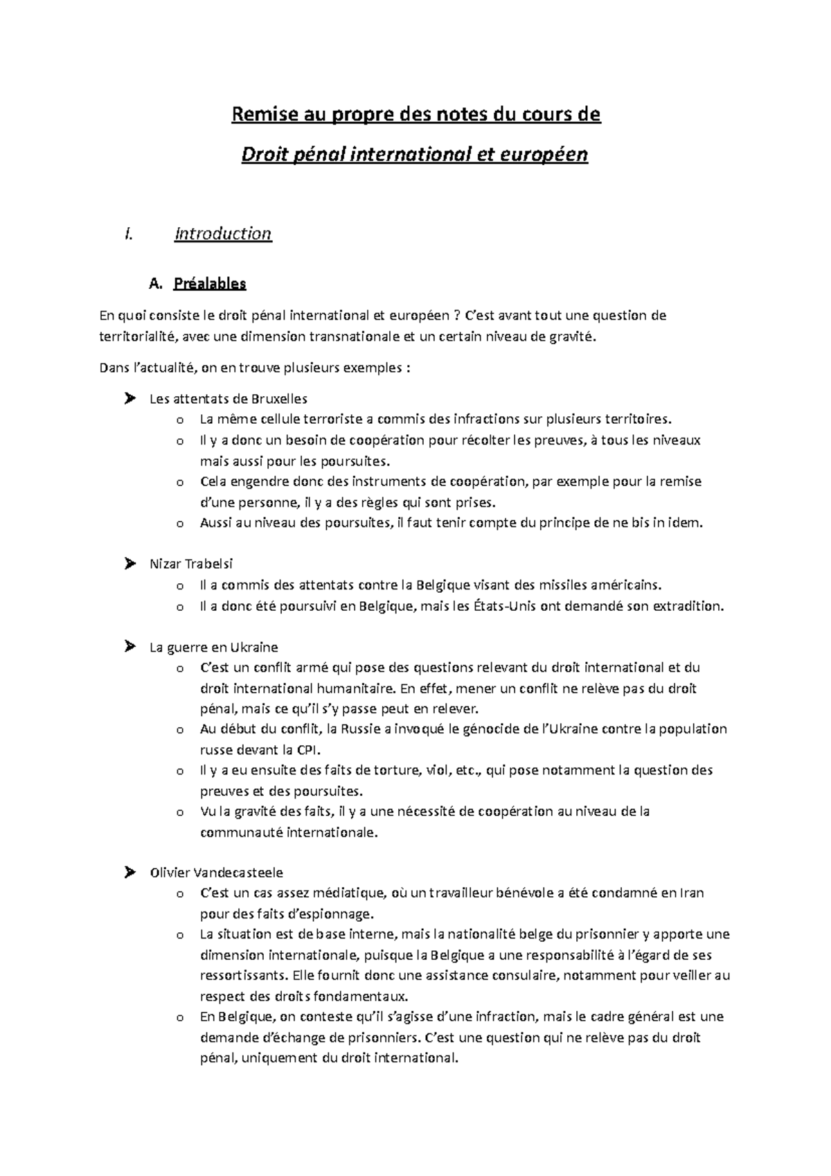 RP DPIE - Notes de cours combinées avec les slides. - Remise au propre ...