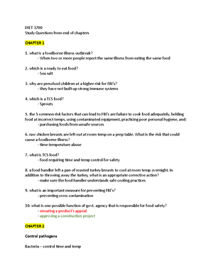Serv Safe Chapter 2 - Summary Servsafe - DIET 3700 ServSafe Chapter 2 ...