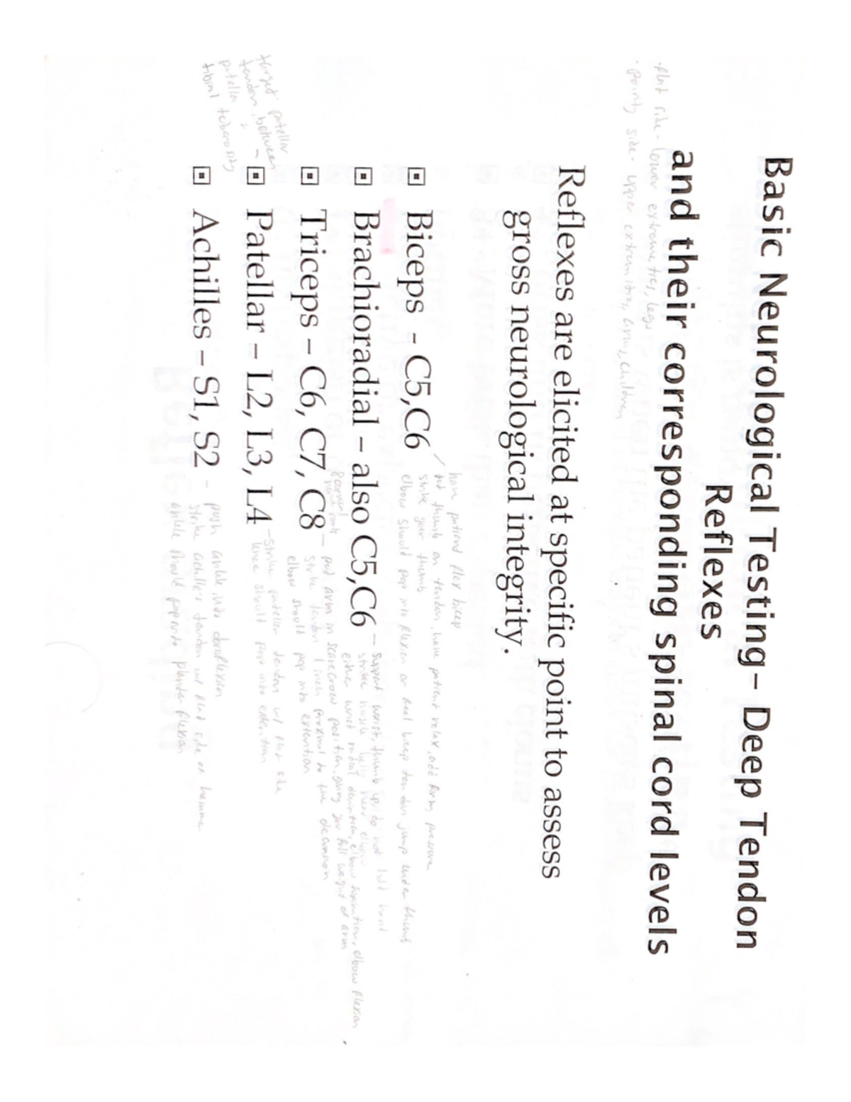 Basic Neurological Testing and Reflex/Strength Grading - BIO 2053 - Studocu
