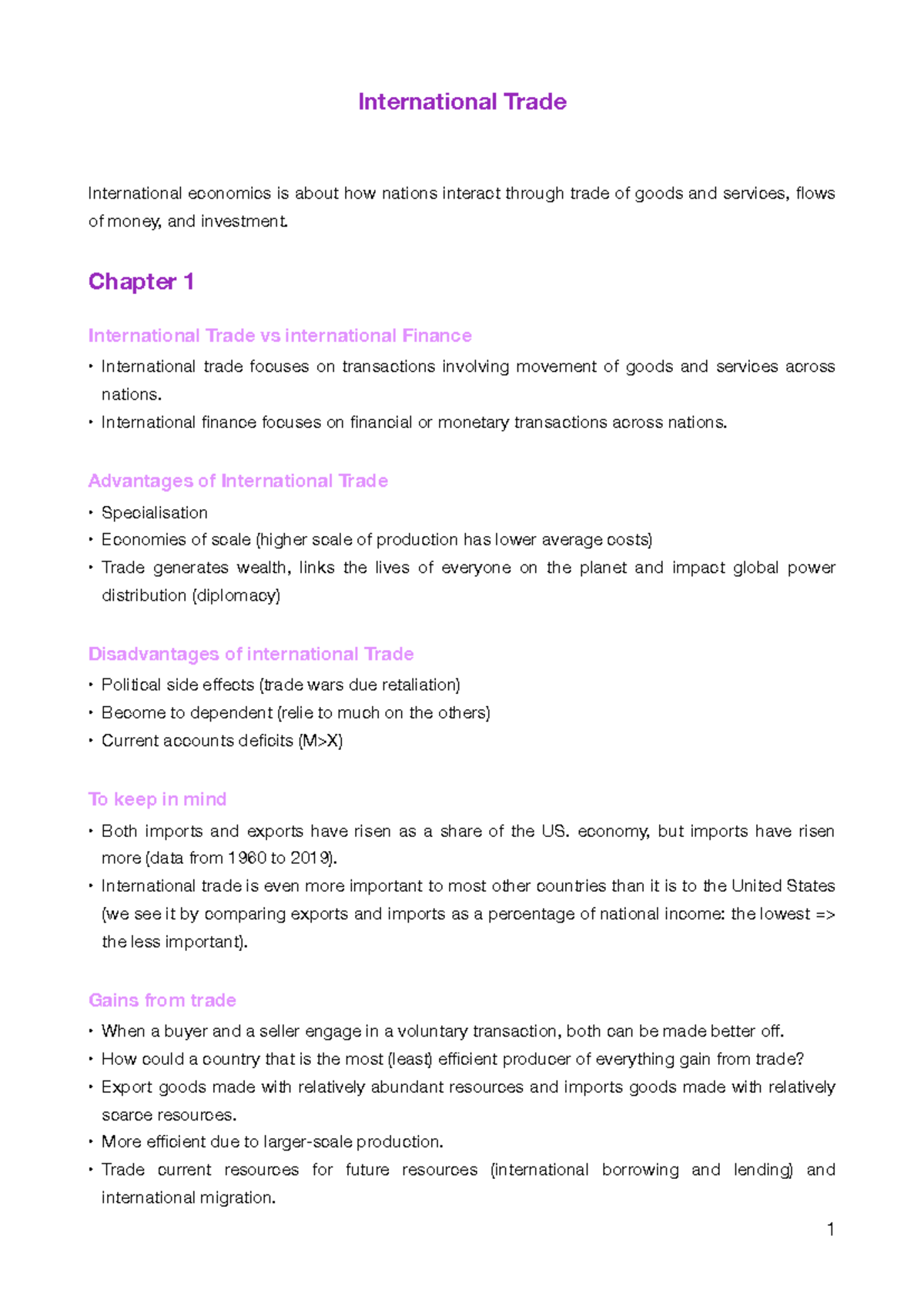 International Trade - Compilations of slides and side notes ...