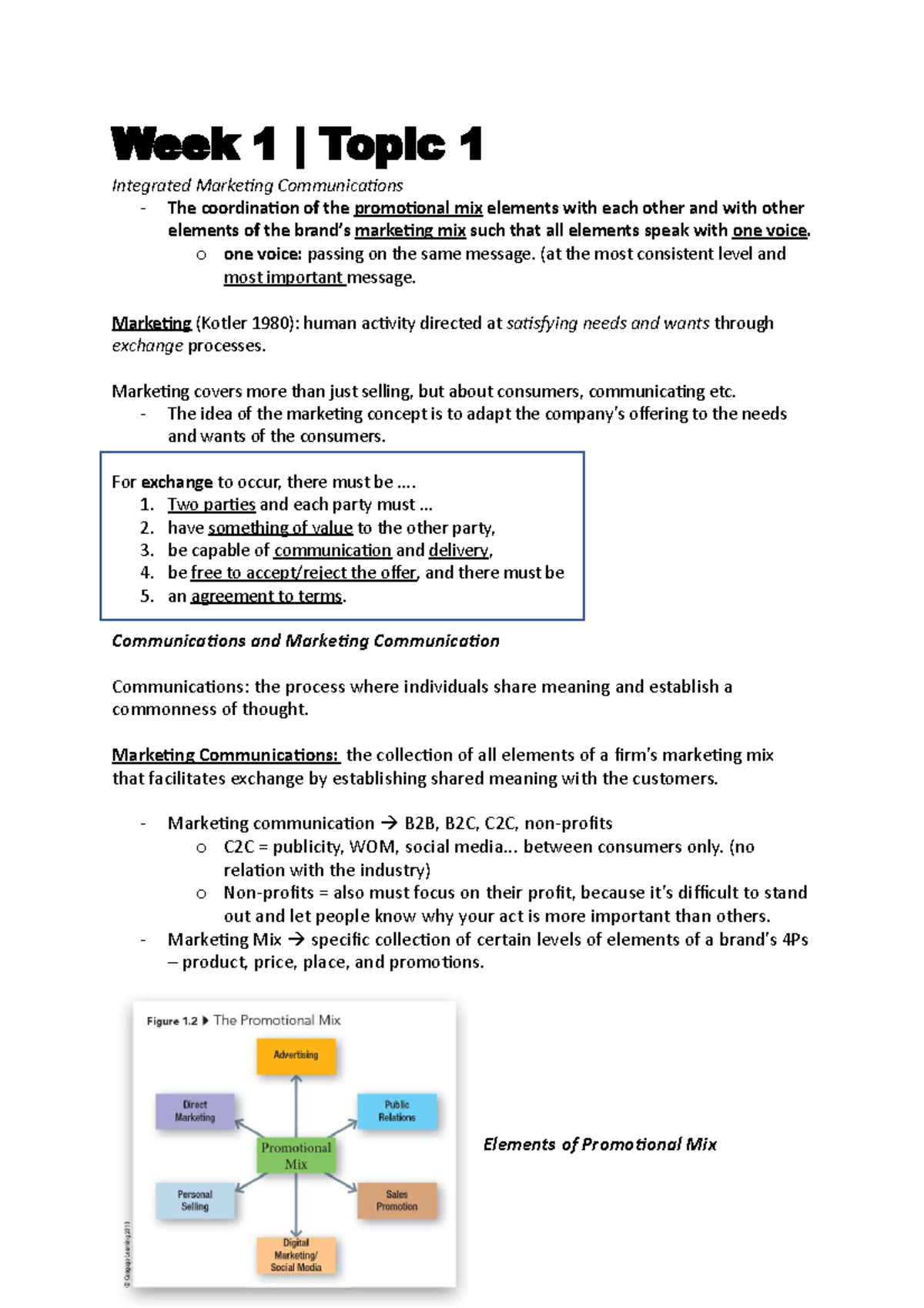 Advertising and Branding Notes - Week 1 | Topic 1 Integrated Marketing ...
