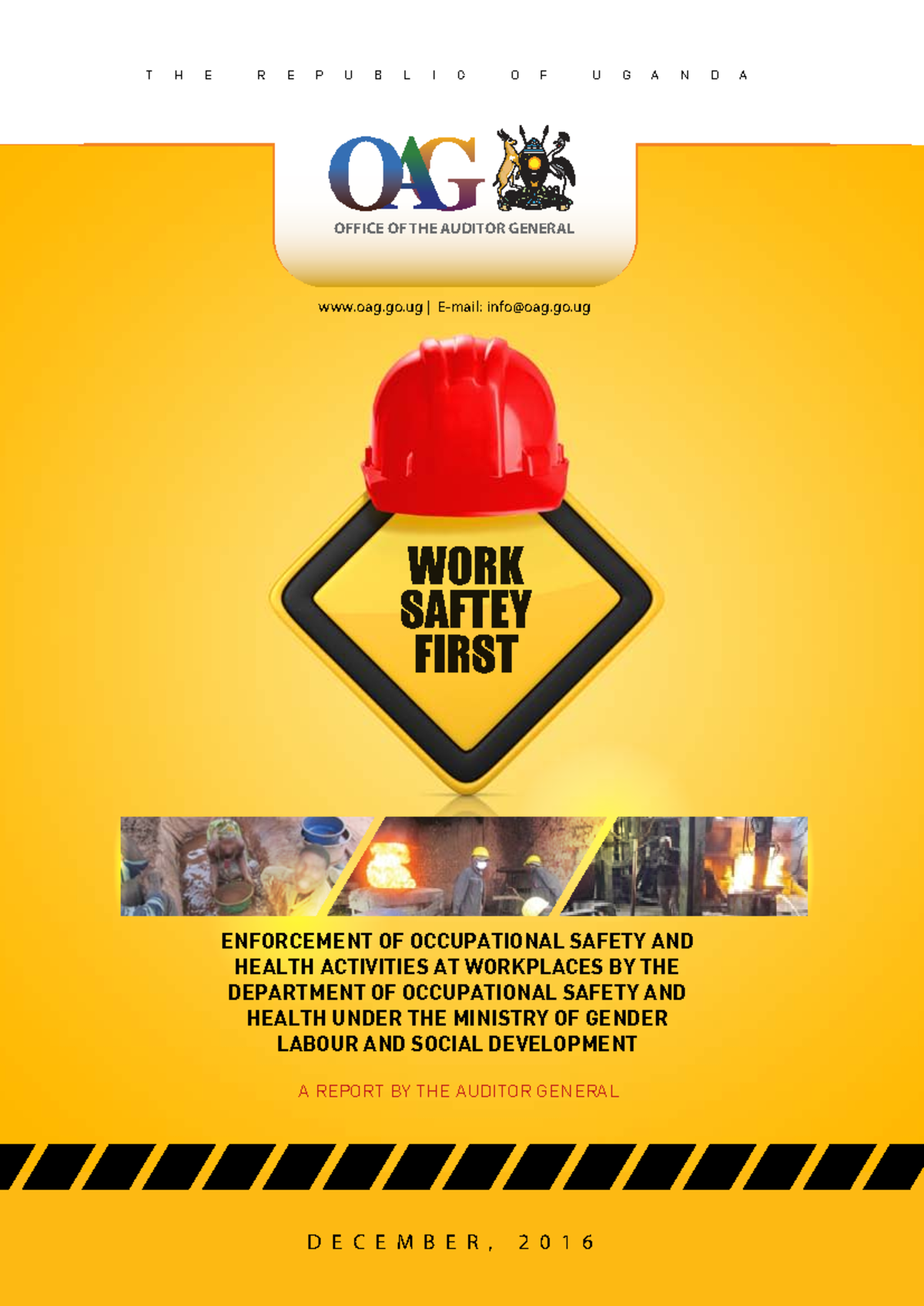 Enforcement of Occupational Safety Health OSH at workplaces by DOSH 1 ...