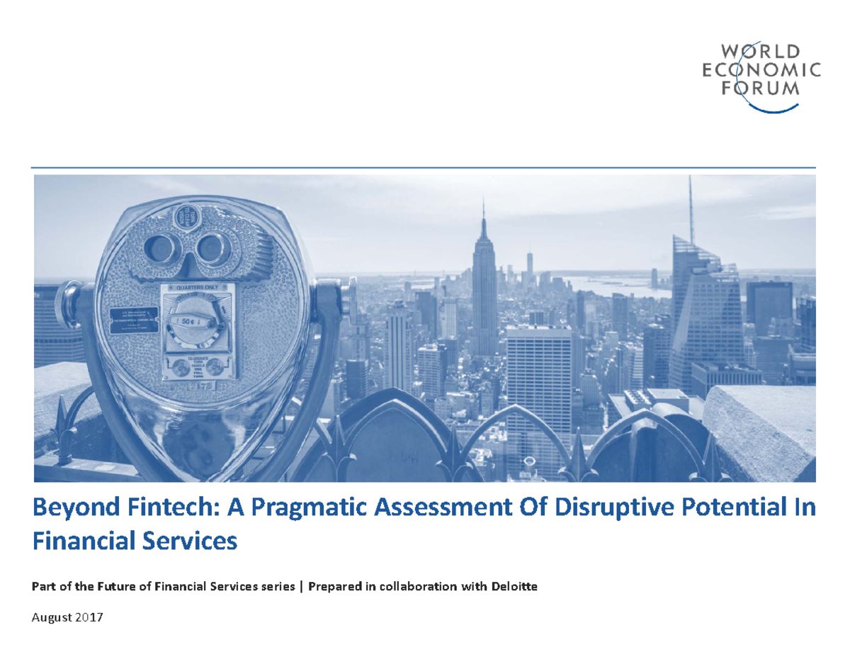 Deloitte ES Servicios Financieros fintech - Beyond Fintech: A Pragmatic ...