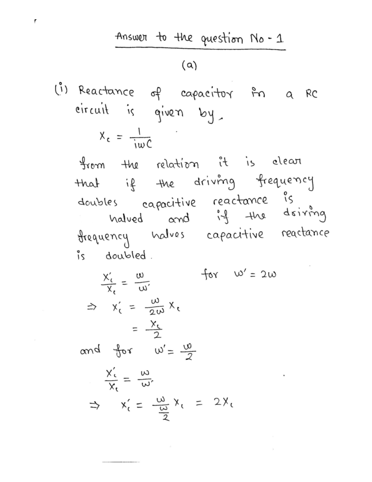 Woam assignment part 1 - There are some solved problems of rc, lc, lcr ...