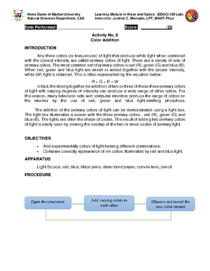 Prism - Notre Dame of Marbel University Learning Module in Physic 2 ...