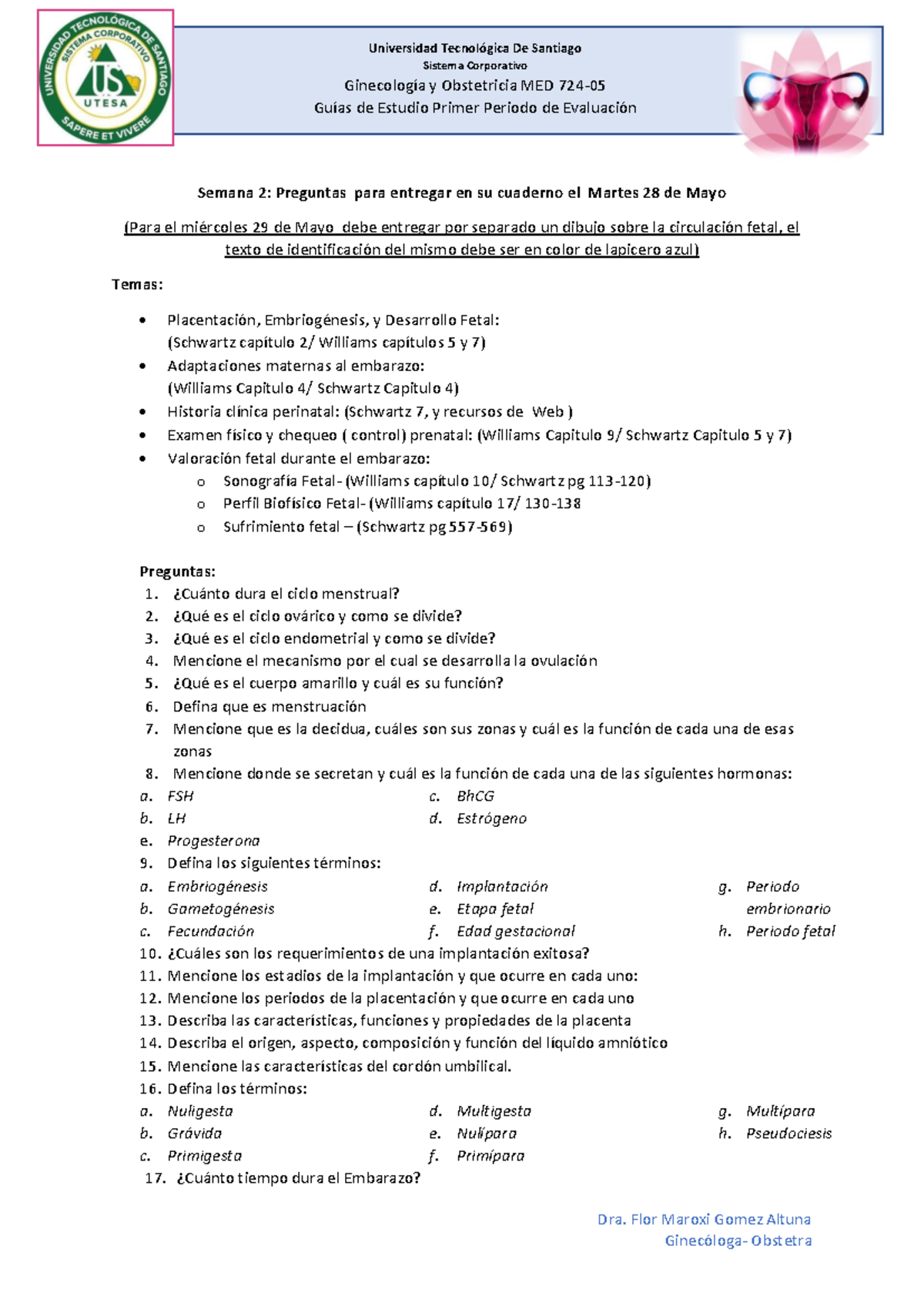 Guias de Trabajo Primer Periodo Evaluatorio 2-2024 - Dra. Flor Maroxi ...