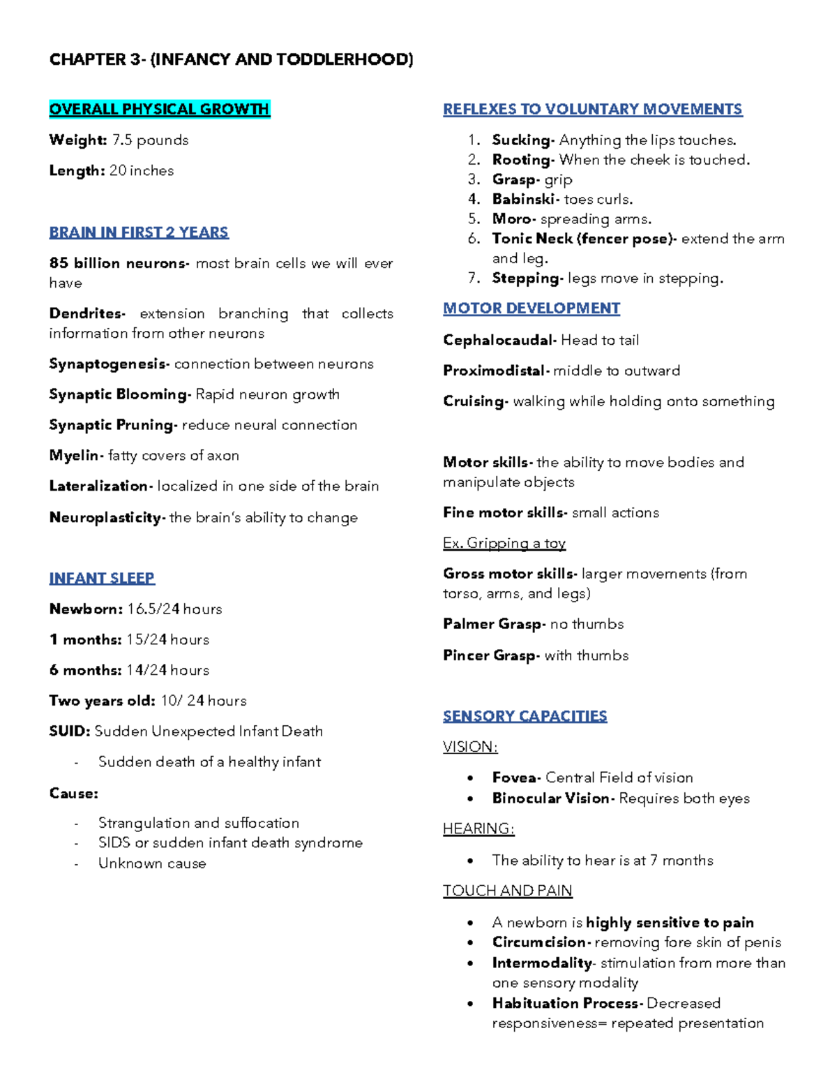 Chapter 3-5 Reviewer - Lifespan Development- Fourth Edition - CHAPTER 3 ...