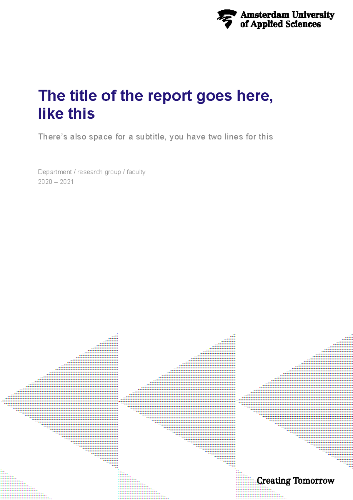 Doc1 - you are. - The title of the report goes here, like this There’s ...