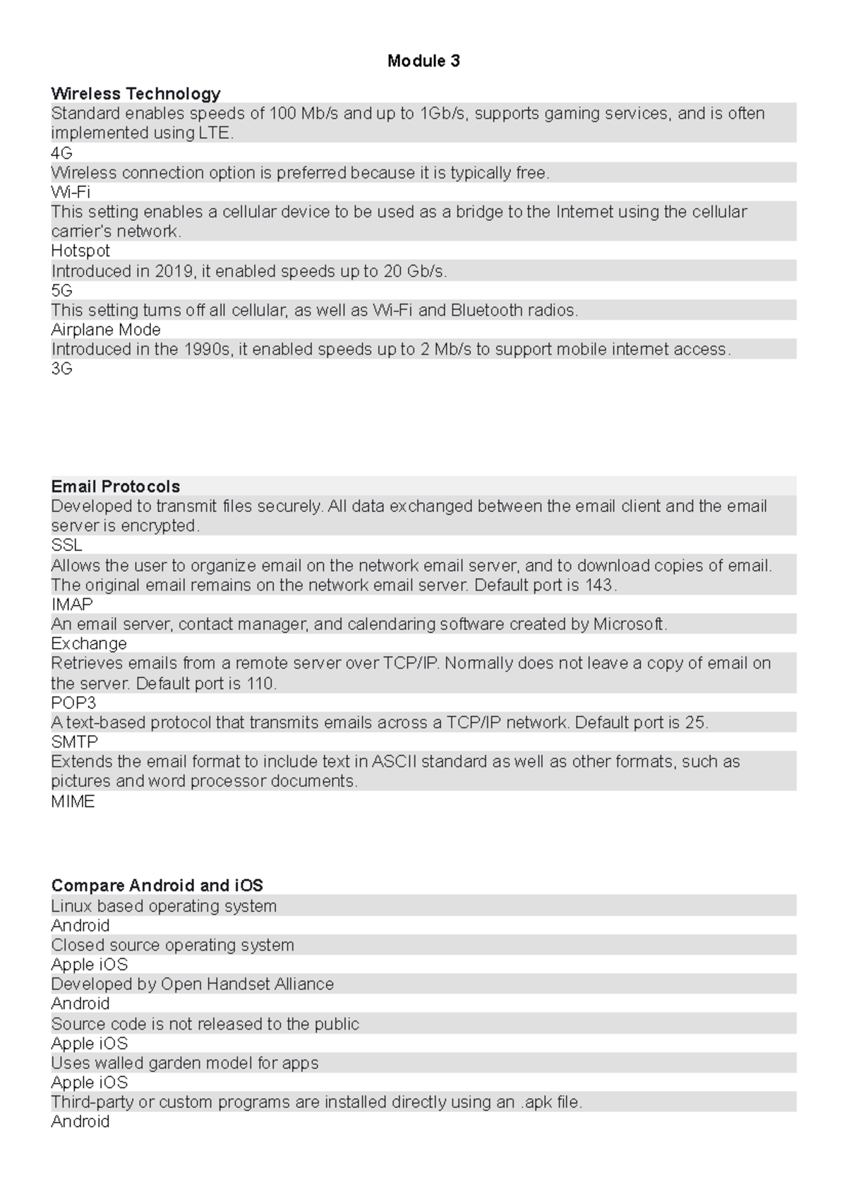 OS Notes - Module 3 Wireless Technology Standard enables speeds of 100 ...