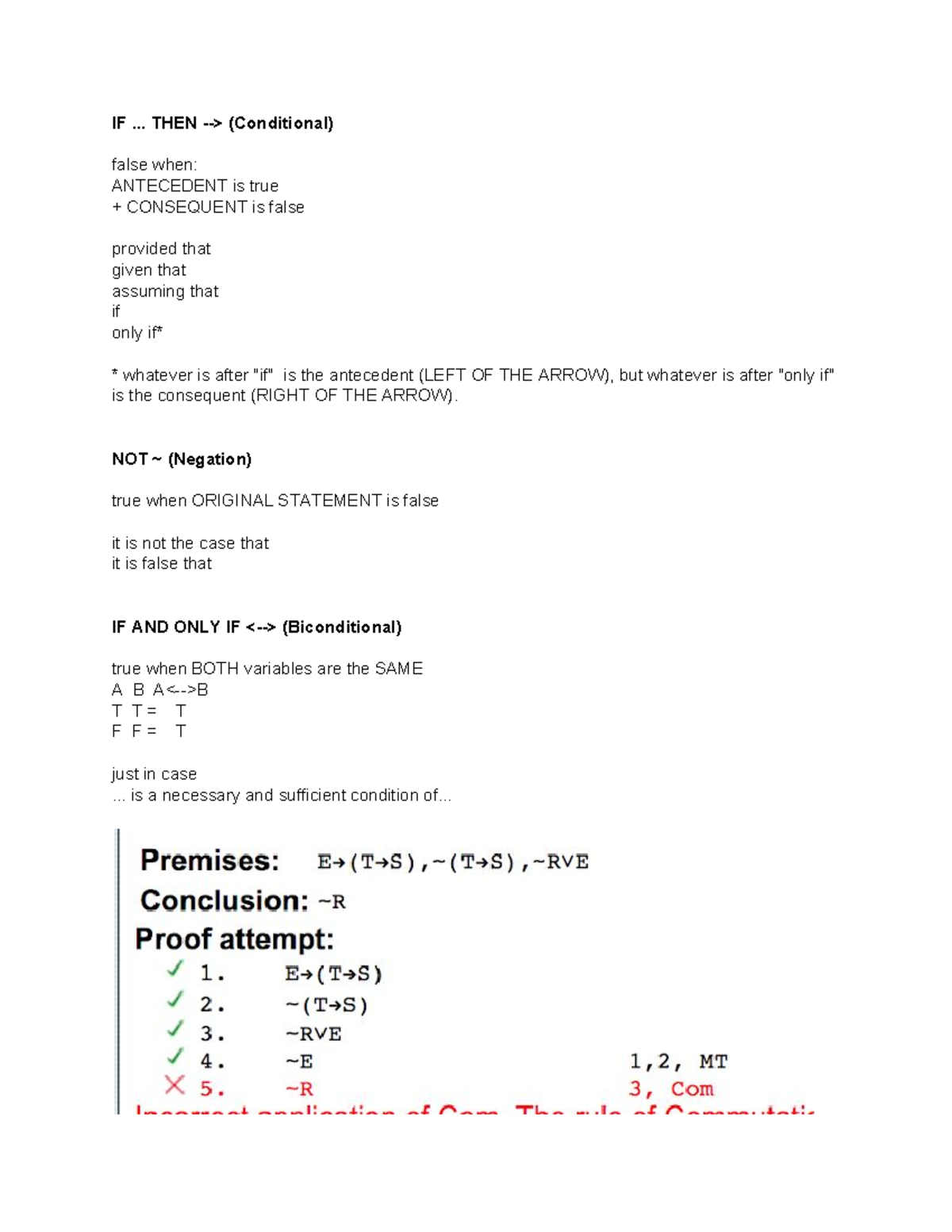 Logic Notes - ALL vocab terms, definitions, and EXAMPLES for the ...