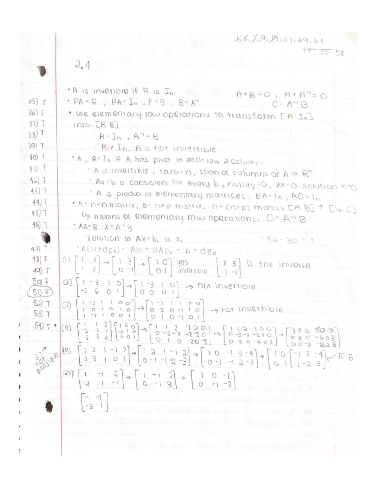Invertibility Theorems - 1:640:251 - Studocu