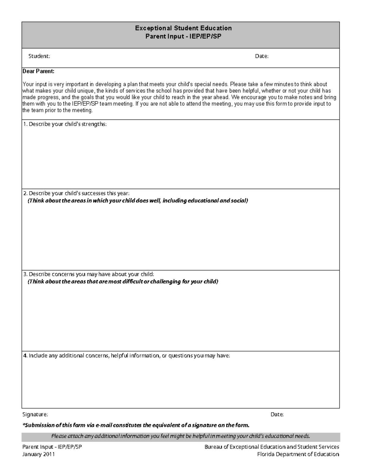 Zz Input Form Parent - To comferm details - Exceptional Student ...