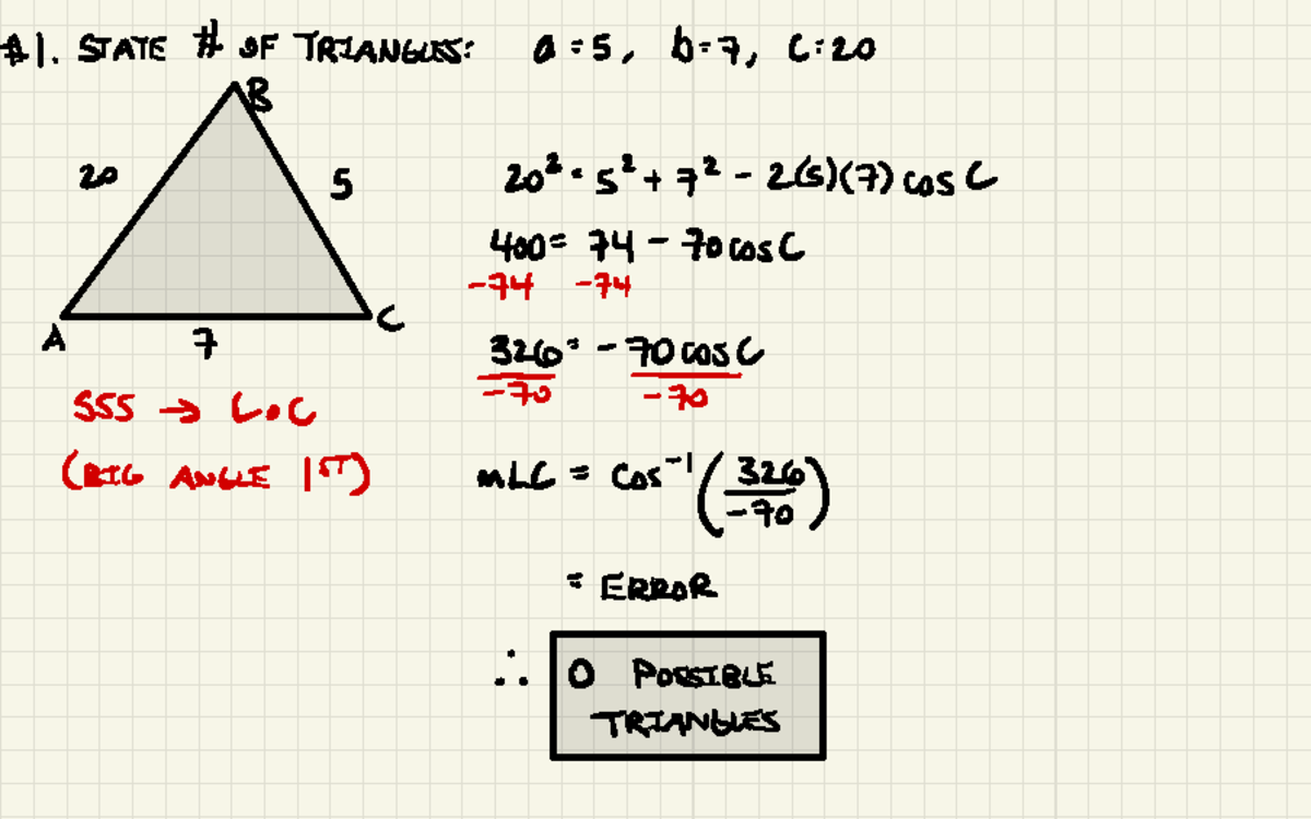 Unit 2 Practice Test KEY - 1. STATE # OF TRIANGLES: 0=5 , 6=7 , C : 20 ...