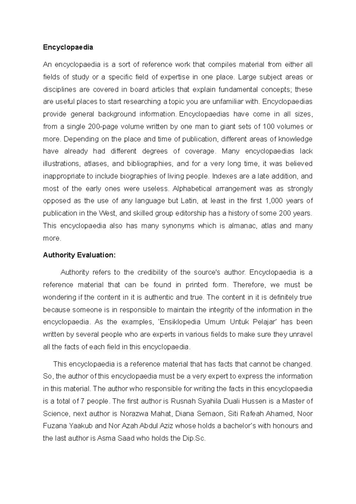 Encyclopaedia - Large subject areas or disciplines are covered in board ...