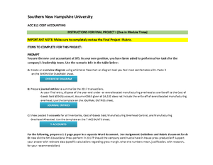 Final Project 1 - Acc 311 - Milestone One - After creating the ...