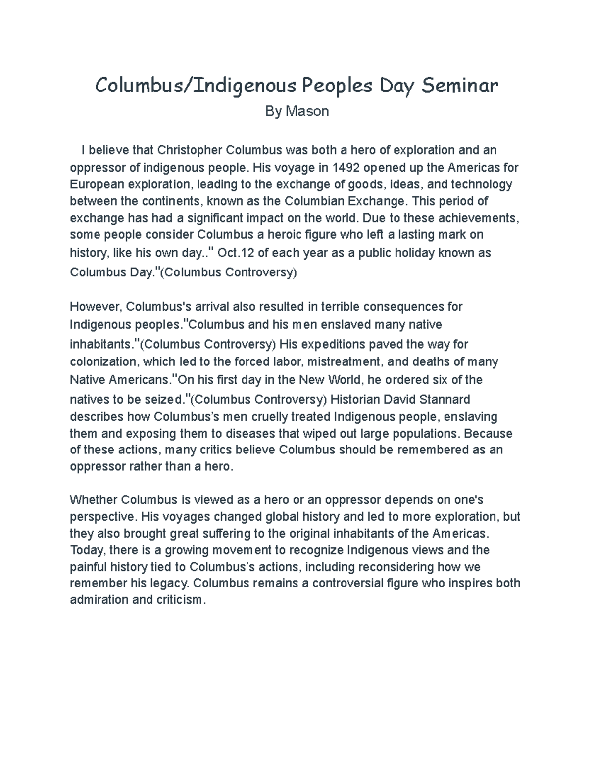 Untitled document - english - Columbus/Indigenous Peoples Day Seminar ...