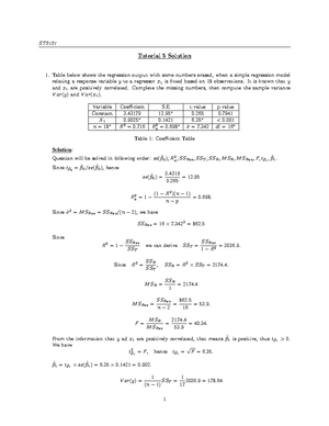 Chapter 5 Testing General Linear Hypothesis Part 1 notes - 1 In Chapter ...