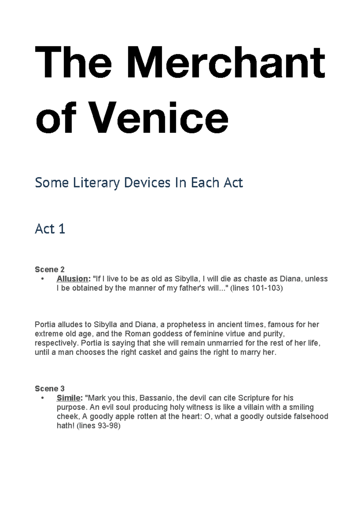 The Merchant of Venice Techniques - The Merchant of Venice Some ...