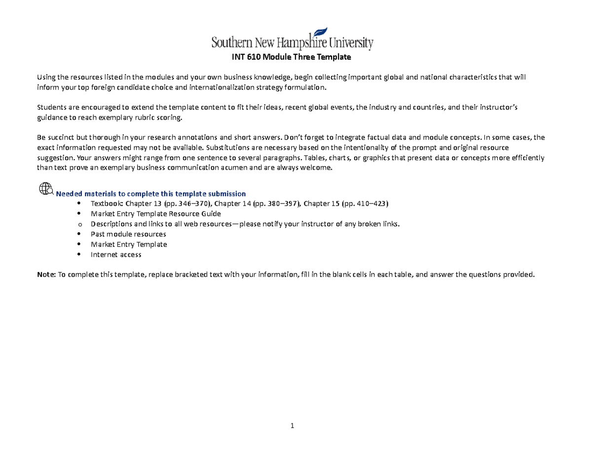 INT 610 Module Three Template 7-23-2023 - INT 610 Module Three Template ...