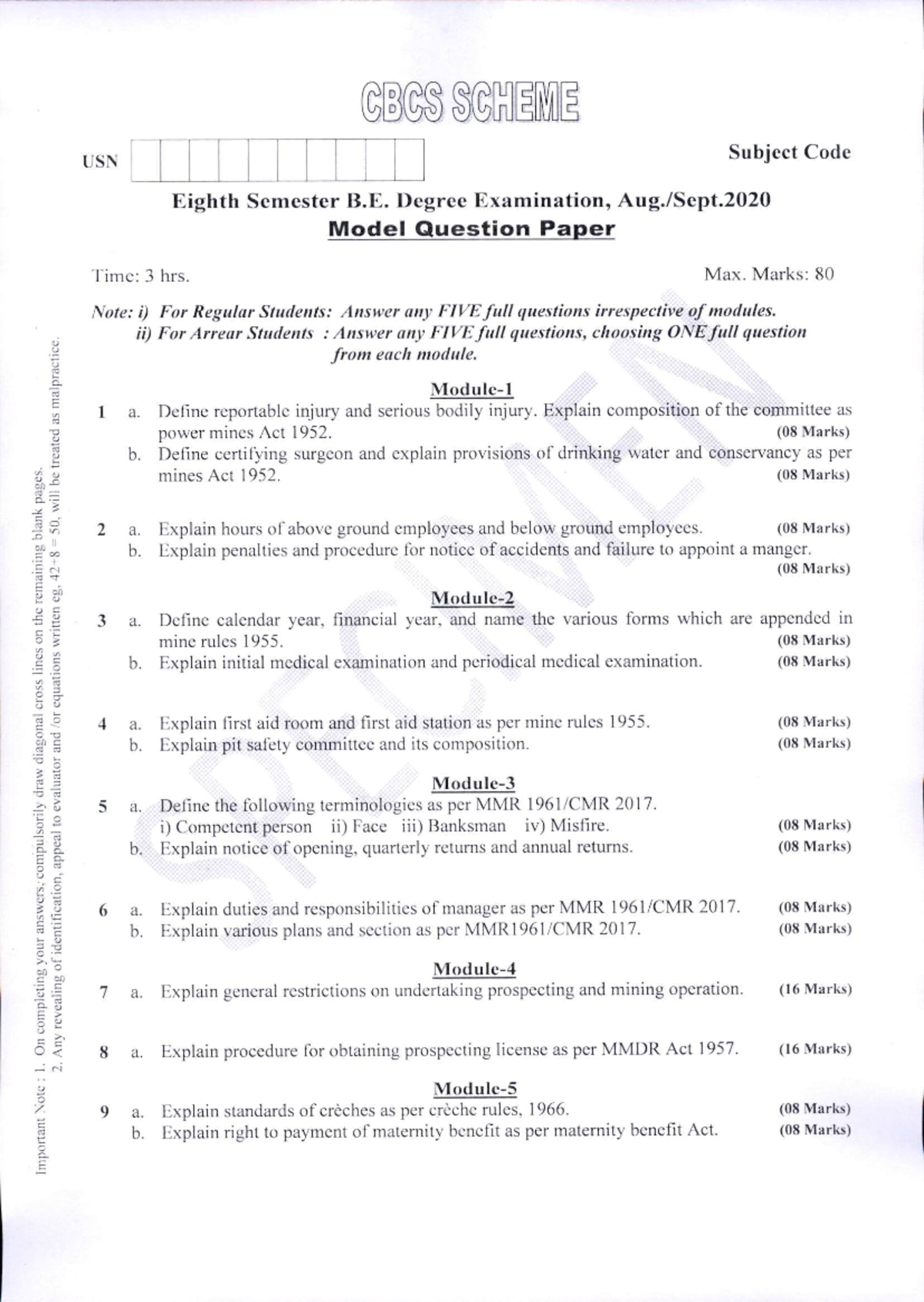 Vtu engg model question paper aug sept 2020 - CBCS SCHEME USN Subject ...