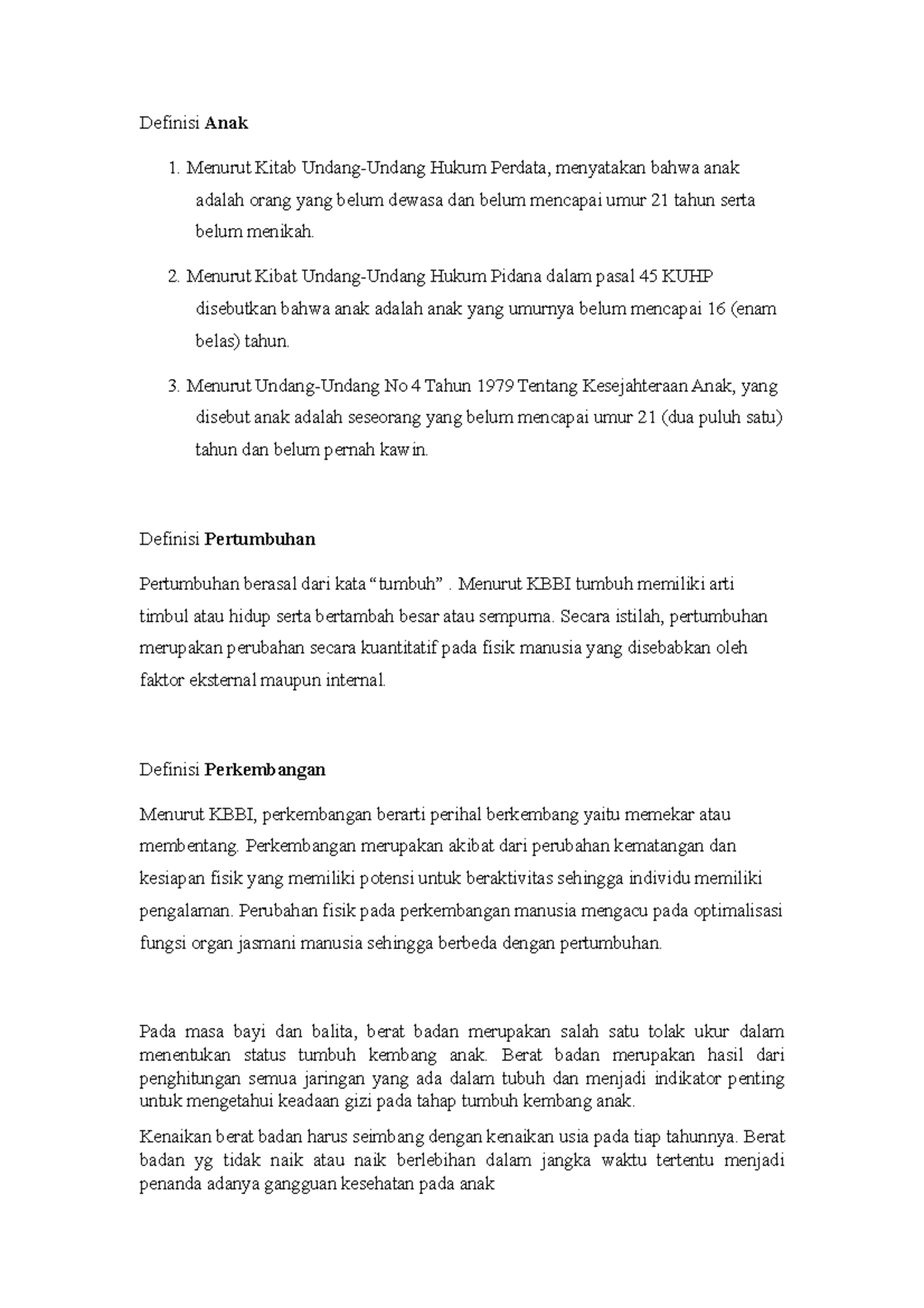 Definisi anak, pertumbuhan, dan perkembangan - Definisi Anak Menurut ...
