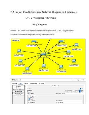 CYB 210 Activity 3-3 - Subnetting - CYB210 - CYB 210 Module 3-3 Activity: Subnetting Practice ...
