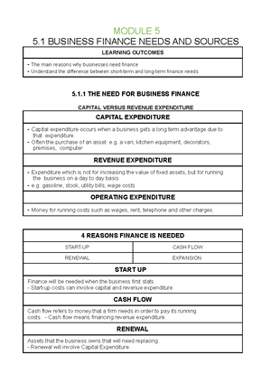 Business Notes Module 2 PT - MODULE 2 PEOPLE IN BUSINESS 2.1 THE ...