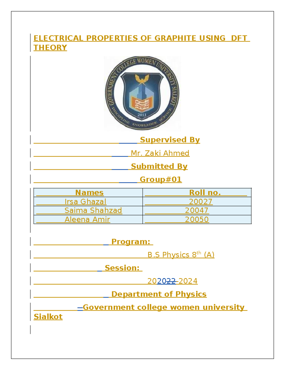 Electrical properties of graphite by uding dft (1)-irsa - ELECTRICAL ...