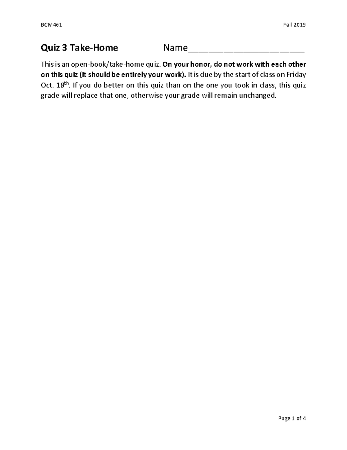 Quiz 3b - Quiz 3b - Quiz 3 Take-Home Name_______________________ This ...