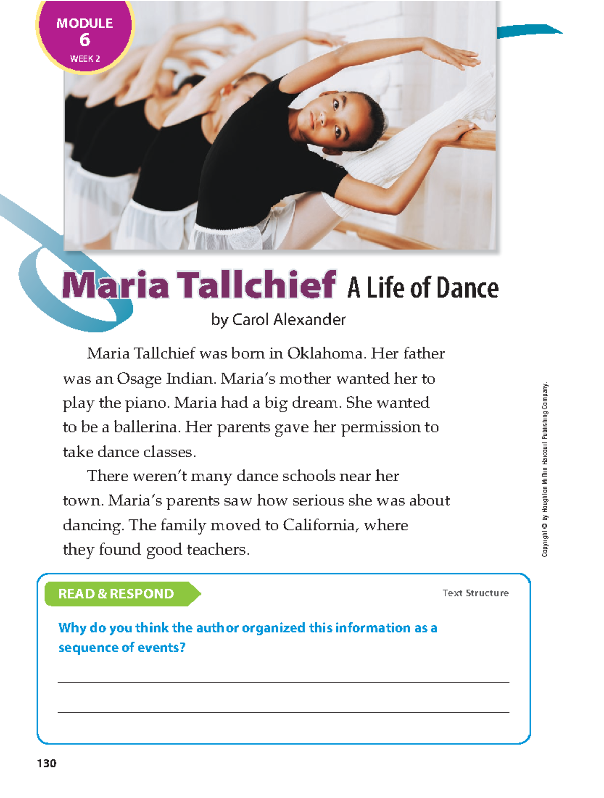 Maria Tallchief A Life of Dance - Maria Tallchief was born in Oklahoma ...