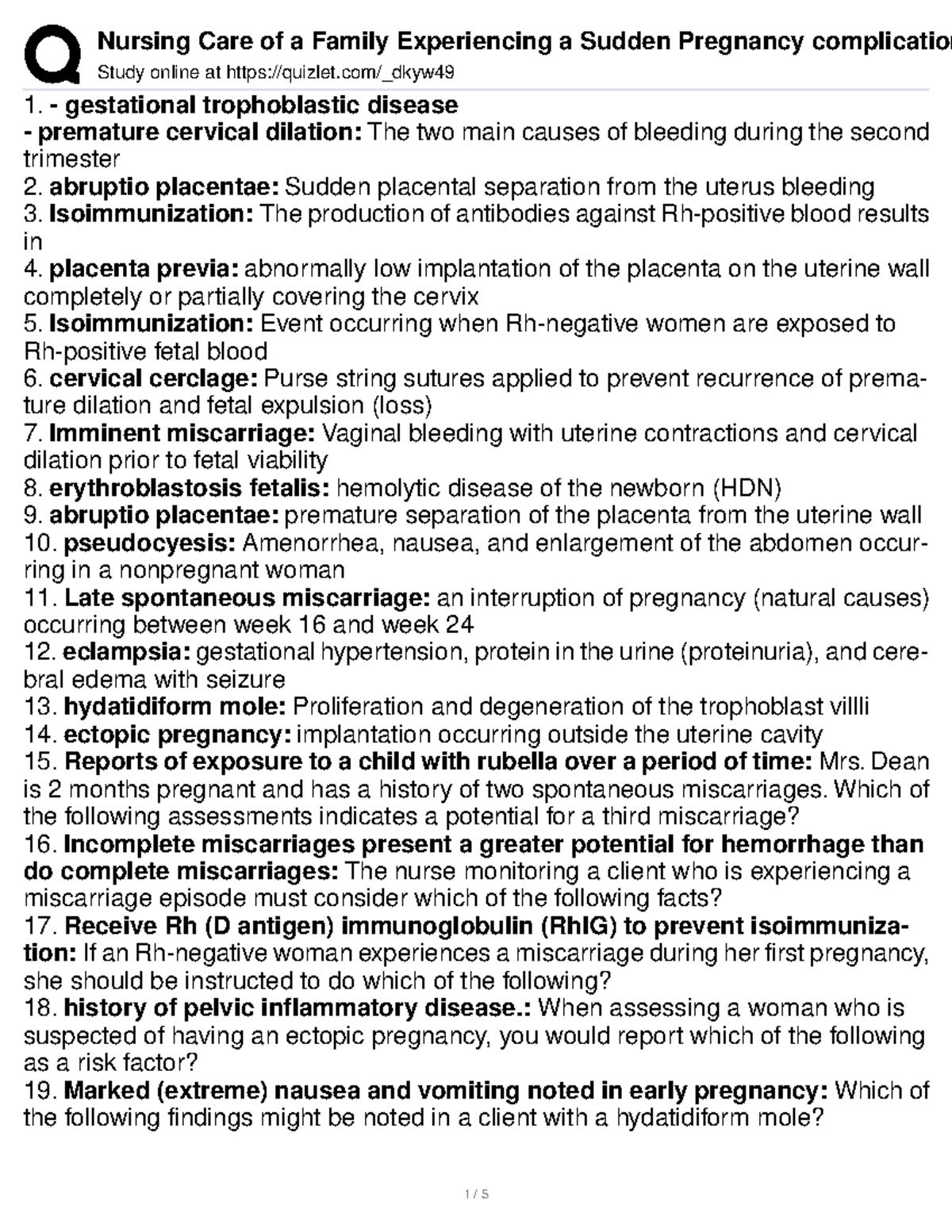 21 Glossary 4 Nursing Care of a Family Experiencing a Sudden Pregnancy ...