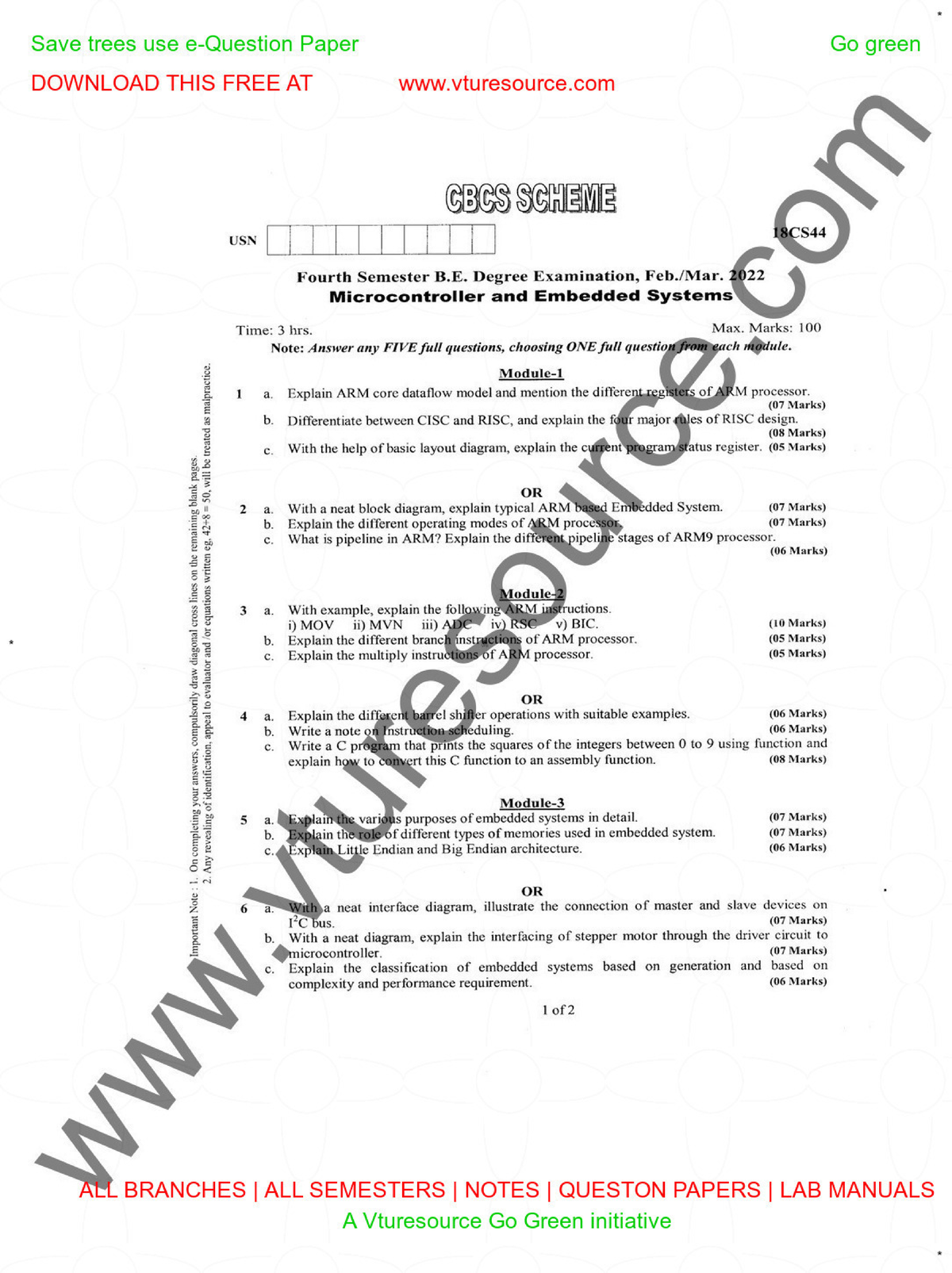 Mc-Mar-2022 - Question paper - Computer science - Studocu