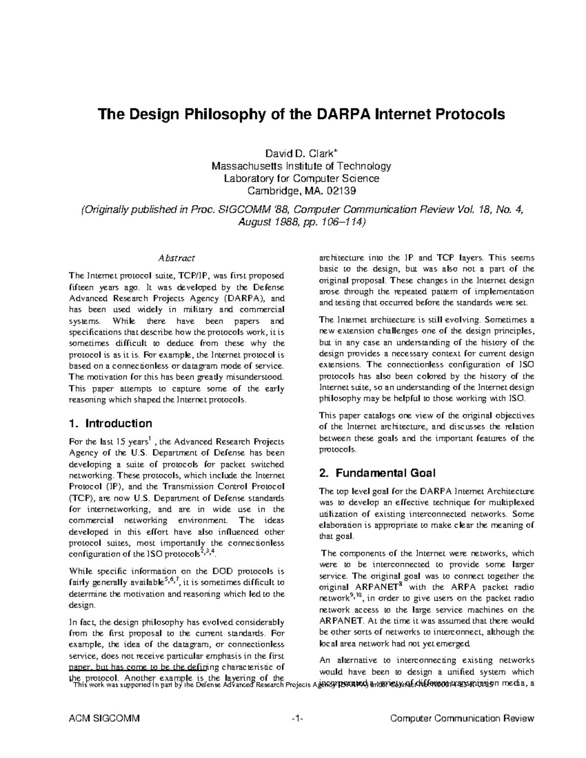 Lecture notes, lecture The Design Of Philosophy Computer Networks - The ...
