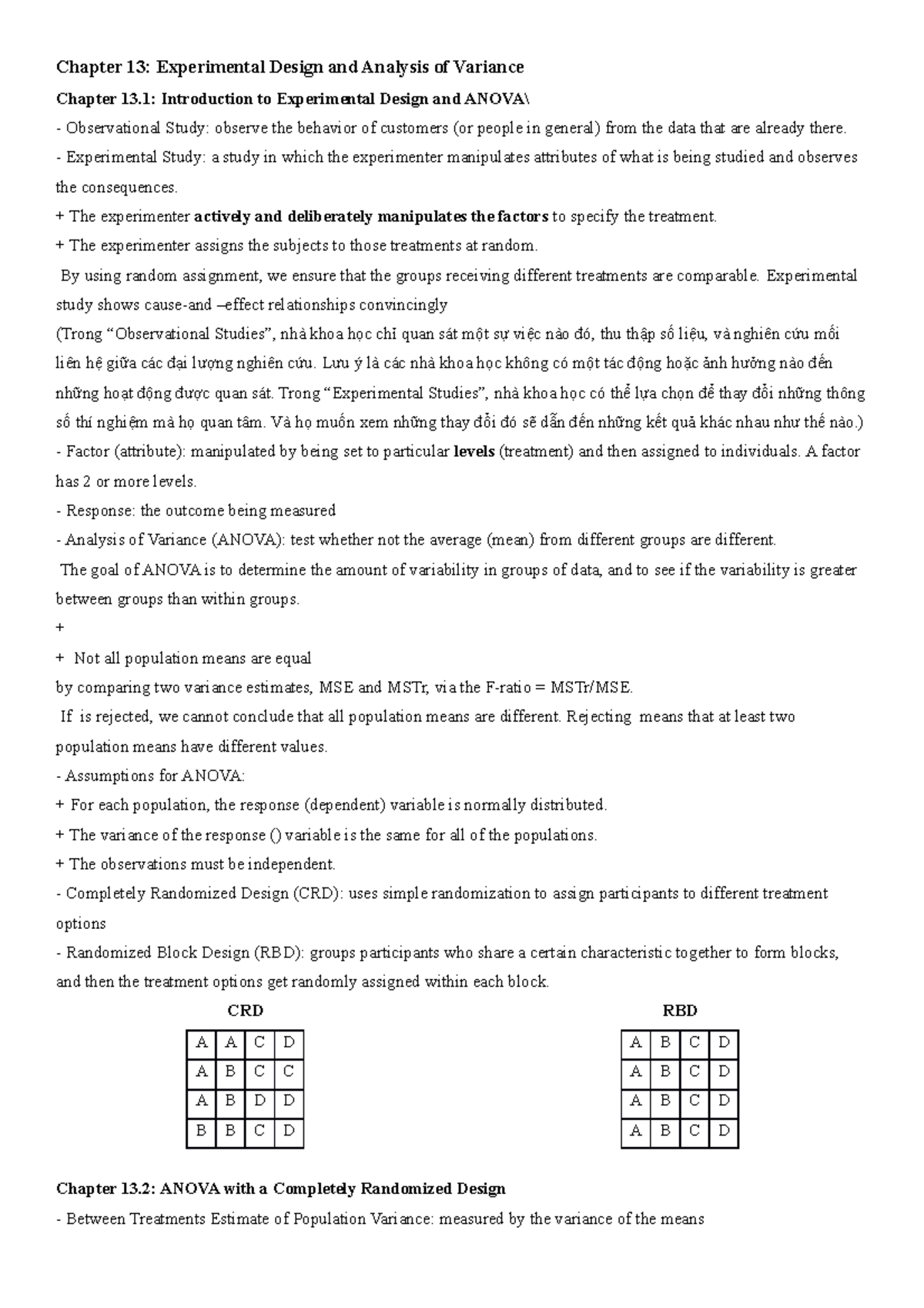 Chapter-13 - Business Analytics - Chapter 13: Experimental Design and Analysis of Variance ...