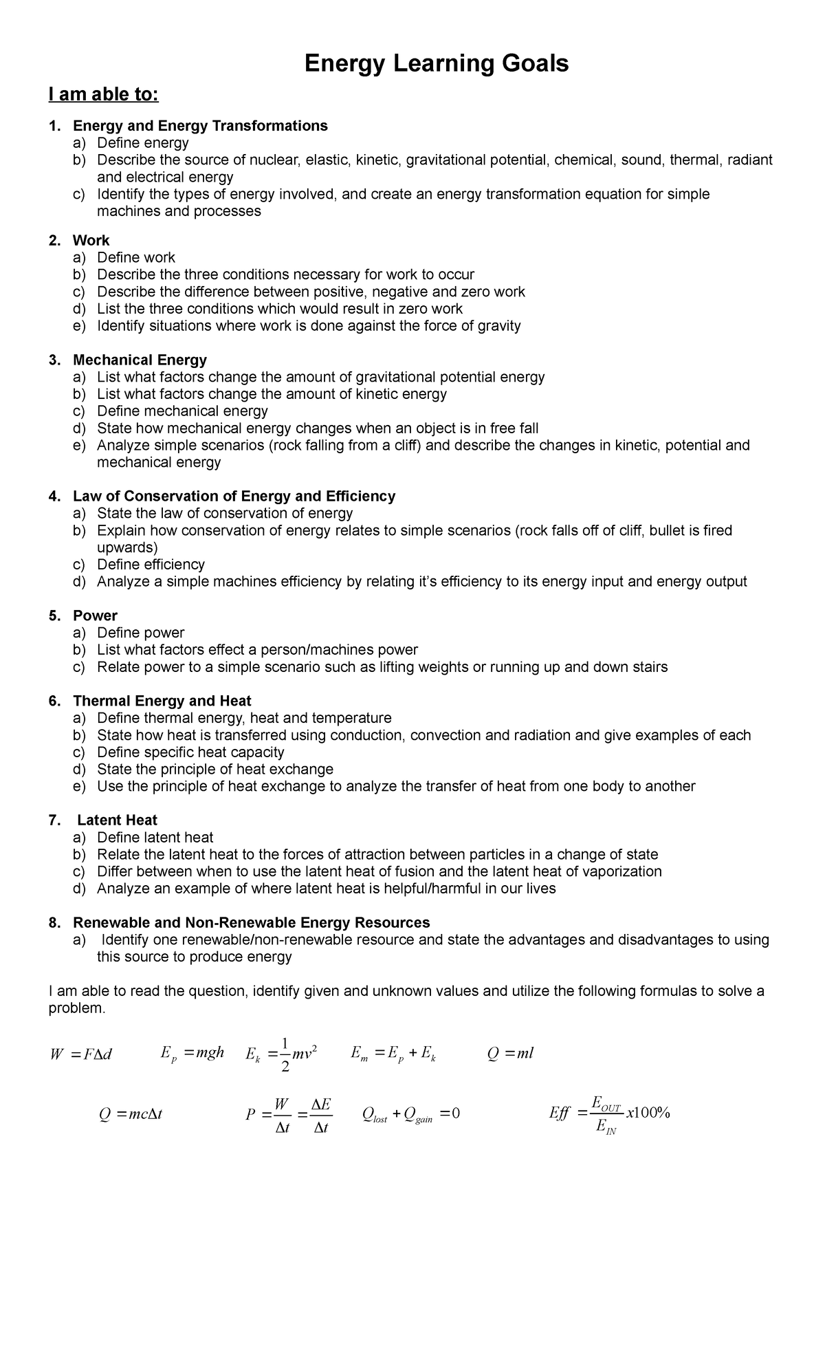 Energy-learning-goals - what you need to know at the end of the unit ...