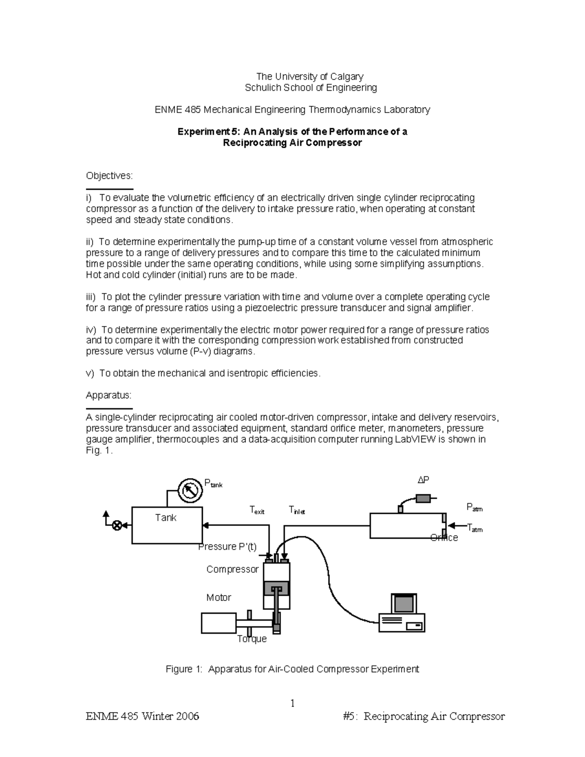 Air Compressor-lab - yes - 1 The University of Calgary Schulich School ...