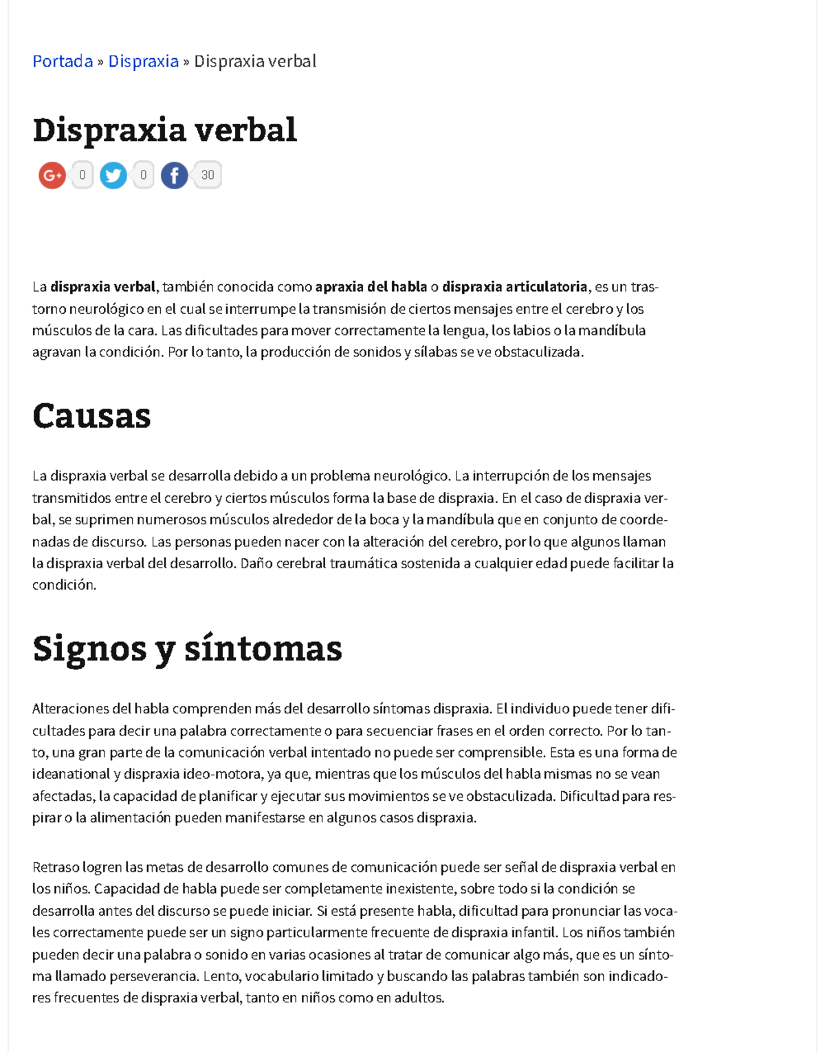Dispraxia verbal. Síntomas, causas y tratamiento - Dispraxia verbal La dispraxia verbal, también ...