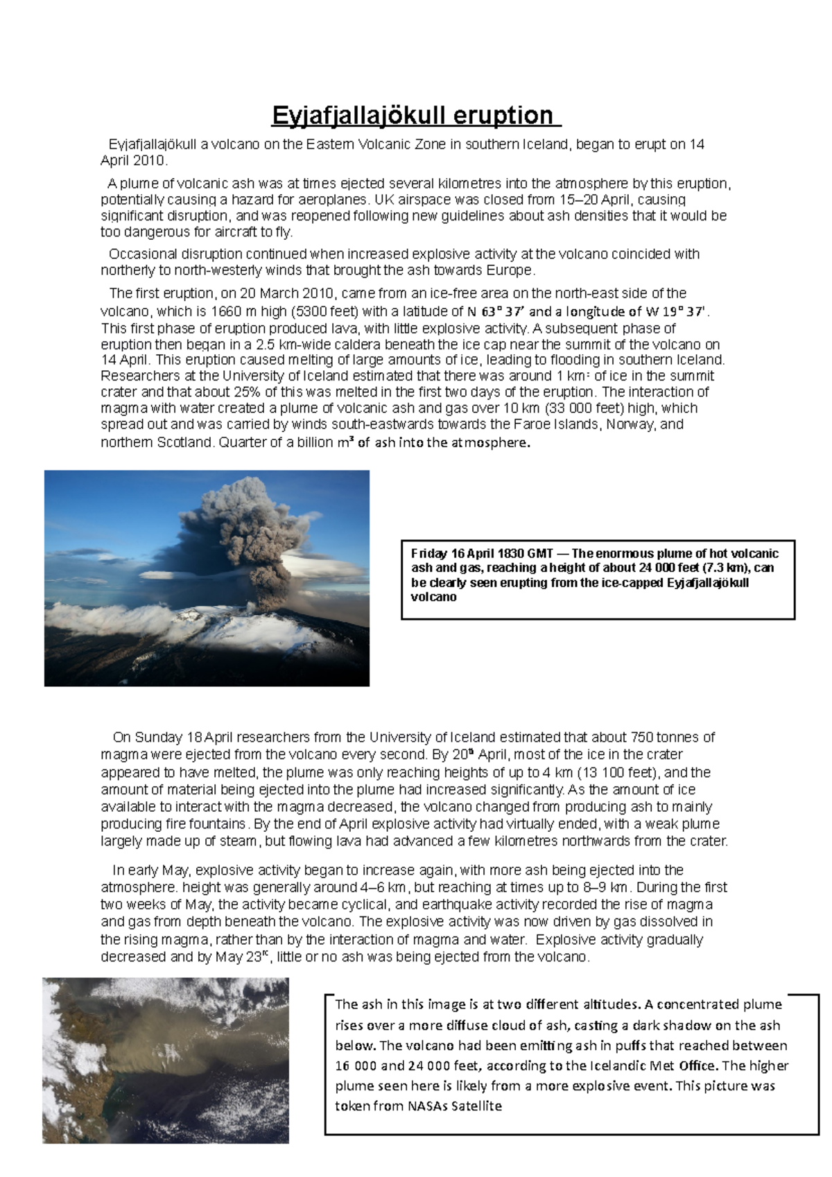 Eyjafjallajökull eruption - Eyjafjallajökull eruption Eyjafjallajökull ...