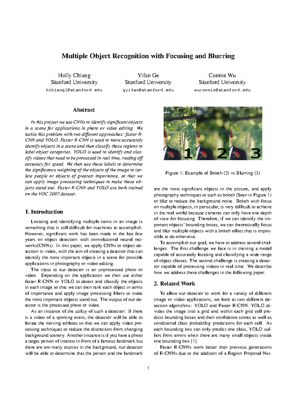 Multiple Object Recognition With Focusing And Blurring We Tackle This Problem With Two