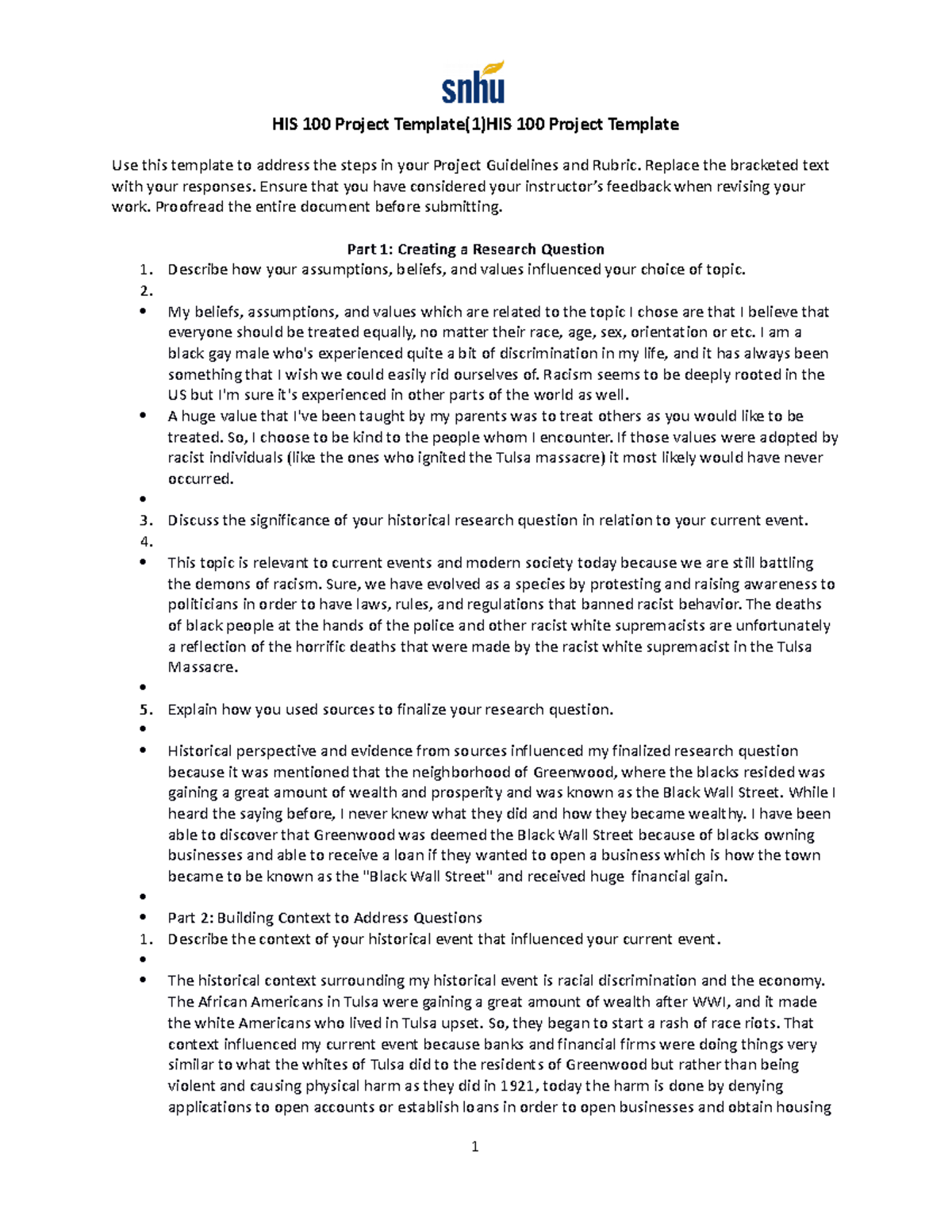 HIS 100 Project Template - HIS 100 Project Template(1)HIS 100 Project ...