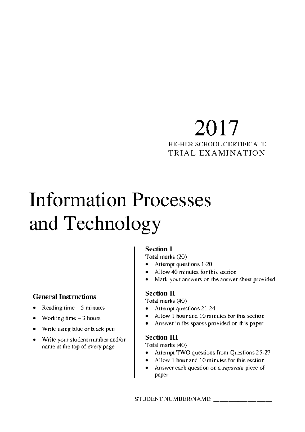 IPT Trial 2017 - NOTES - Information Processes and Technology General ...