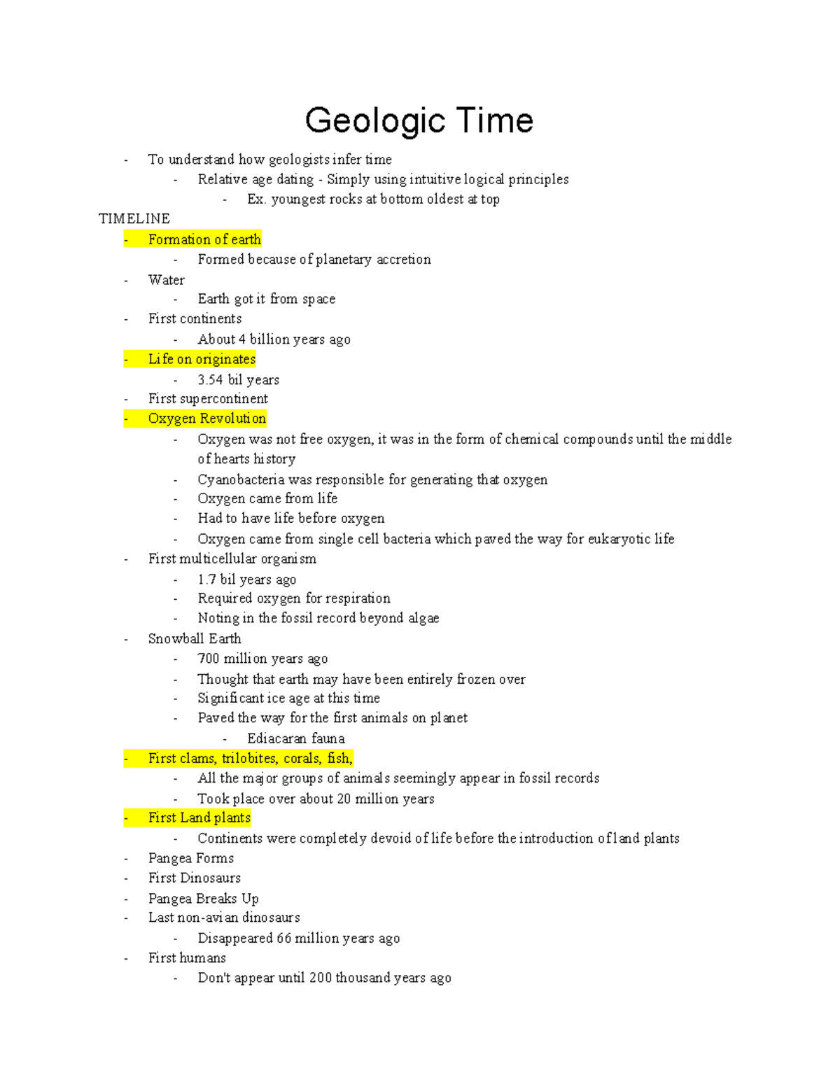 EENS 1110-Geologic Time - Geologic Time TR XQdeUVWaQd hRZ geRlRgiVWV ...