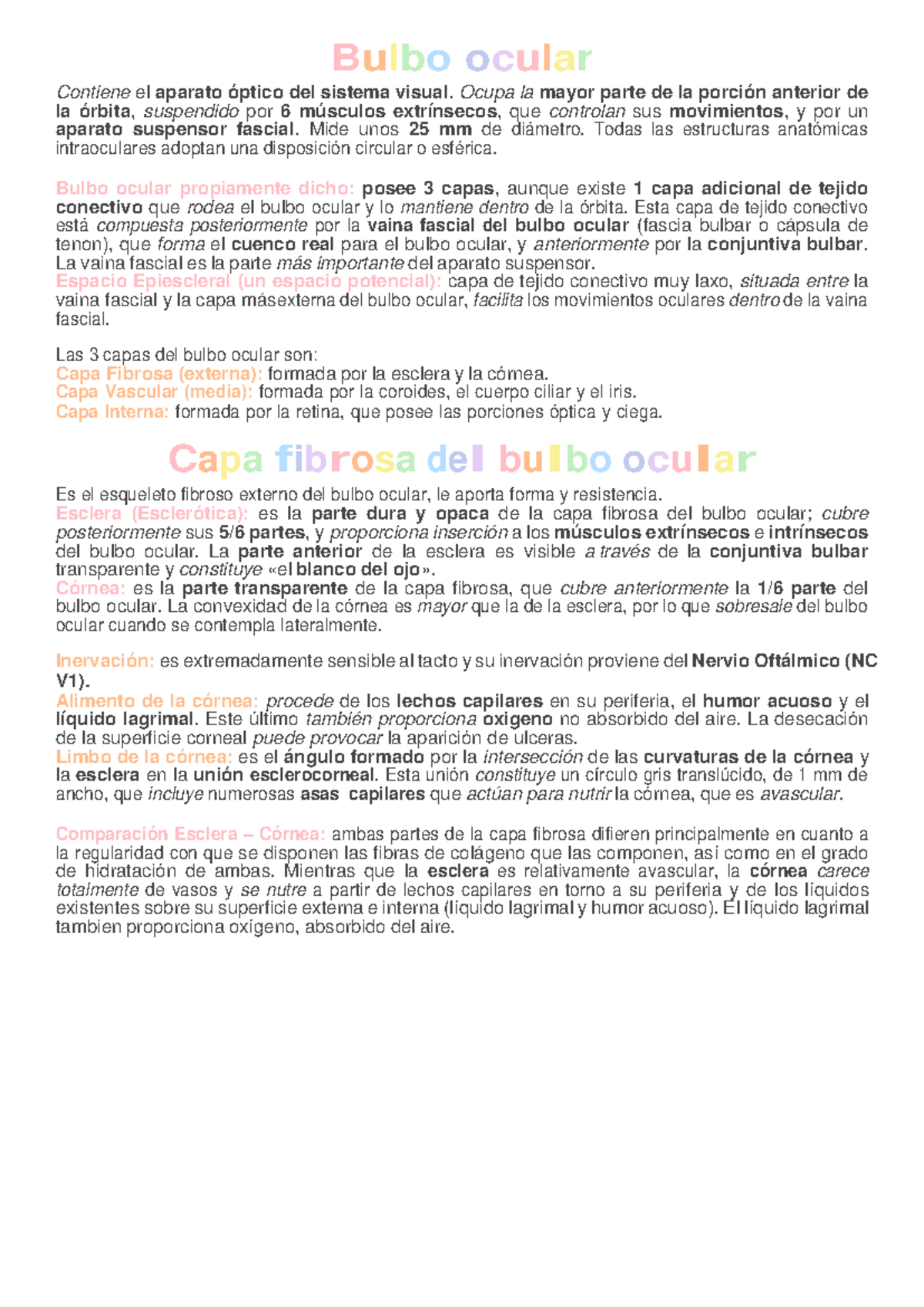 Bulbo ocular - Moore. Fundamentos de Anatomía Con Orientación Clínica ...