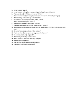 Opdracht update 2021 -1 - Bijlage I: Uitleg opdrachten. Korte ...